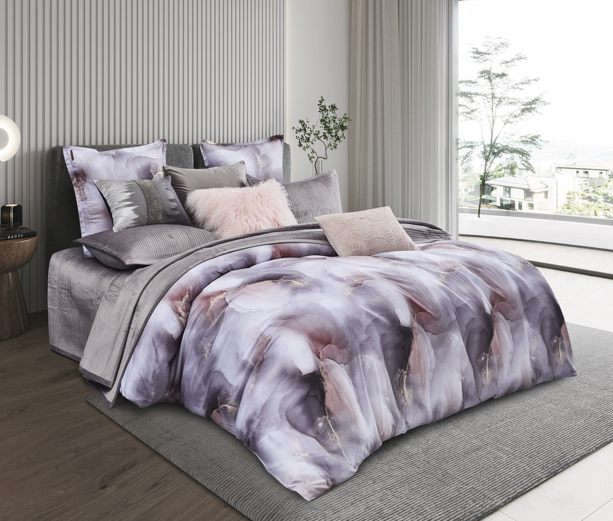 Amber Grey Abstract Duvet – cloud9design