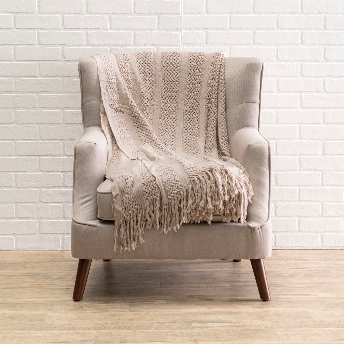 Atlas Beige Knit Blanket – cloud9d